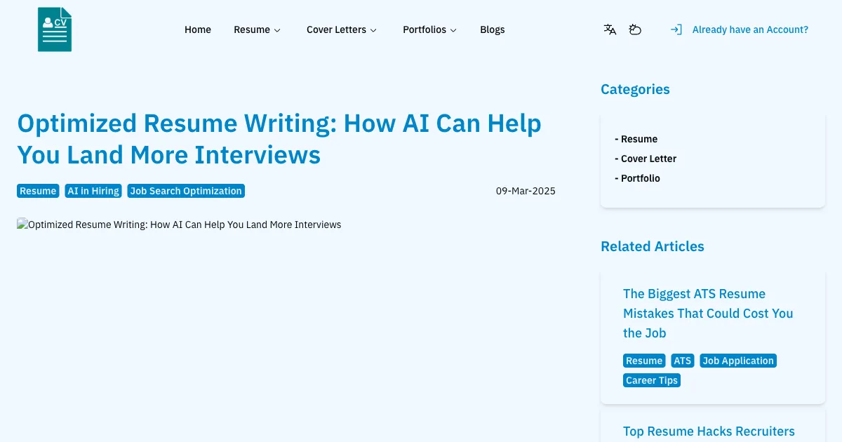 Optimized Resume Writing: How AI Can Help You Land More Interviews ...