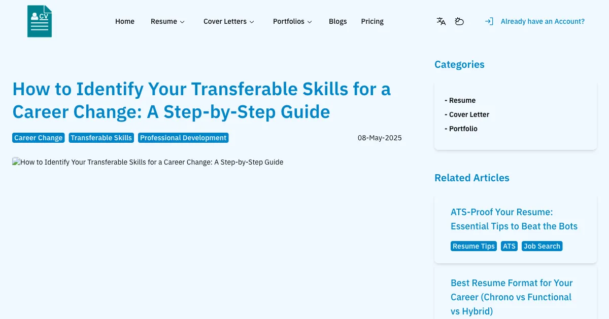 How to Identify Your Transferable Skills for a Career Change: A Step-by ...